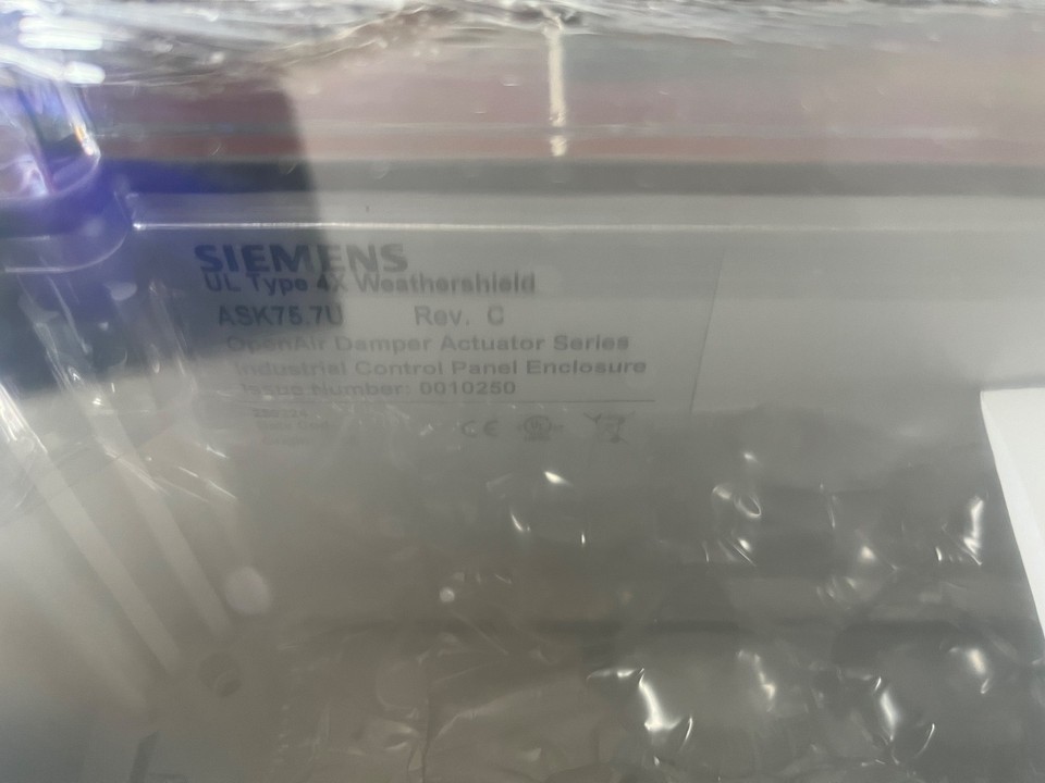 Siemens ASK75.7U UL Type 4X Weathershield For OpenAir Electronic Damper ...