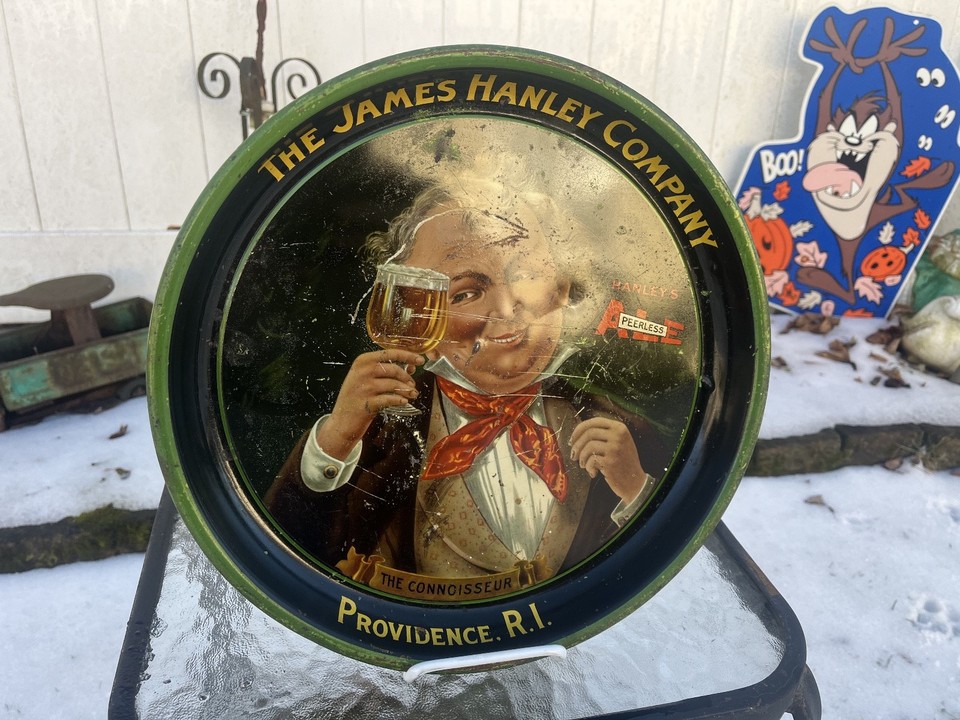 Antique Beer Tray From James Hanley Company Providence RI Hanley's Ale ...