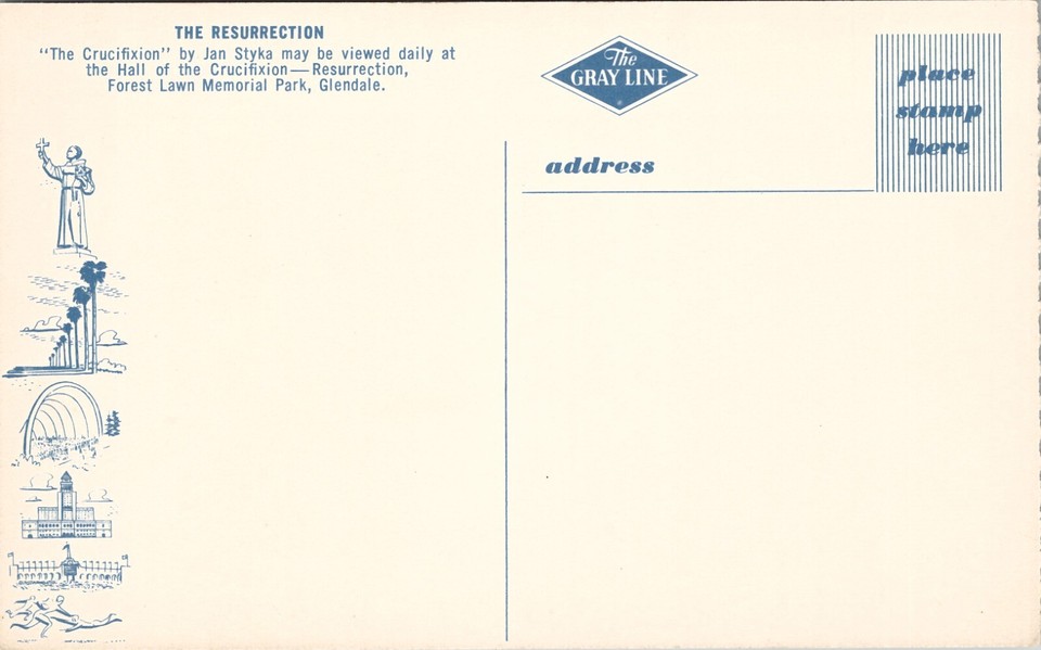 The Resurrection The Crucifixion By Jan Styka Forest Lawn Vintage ...