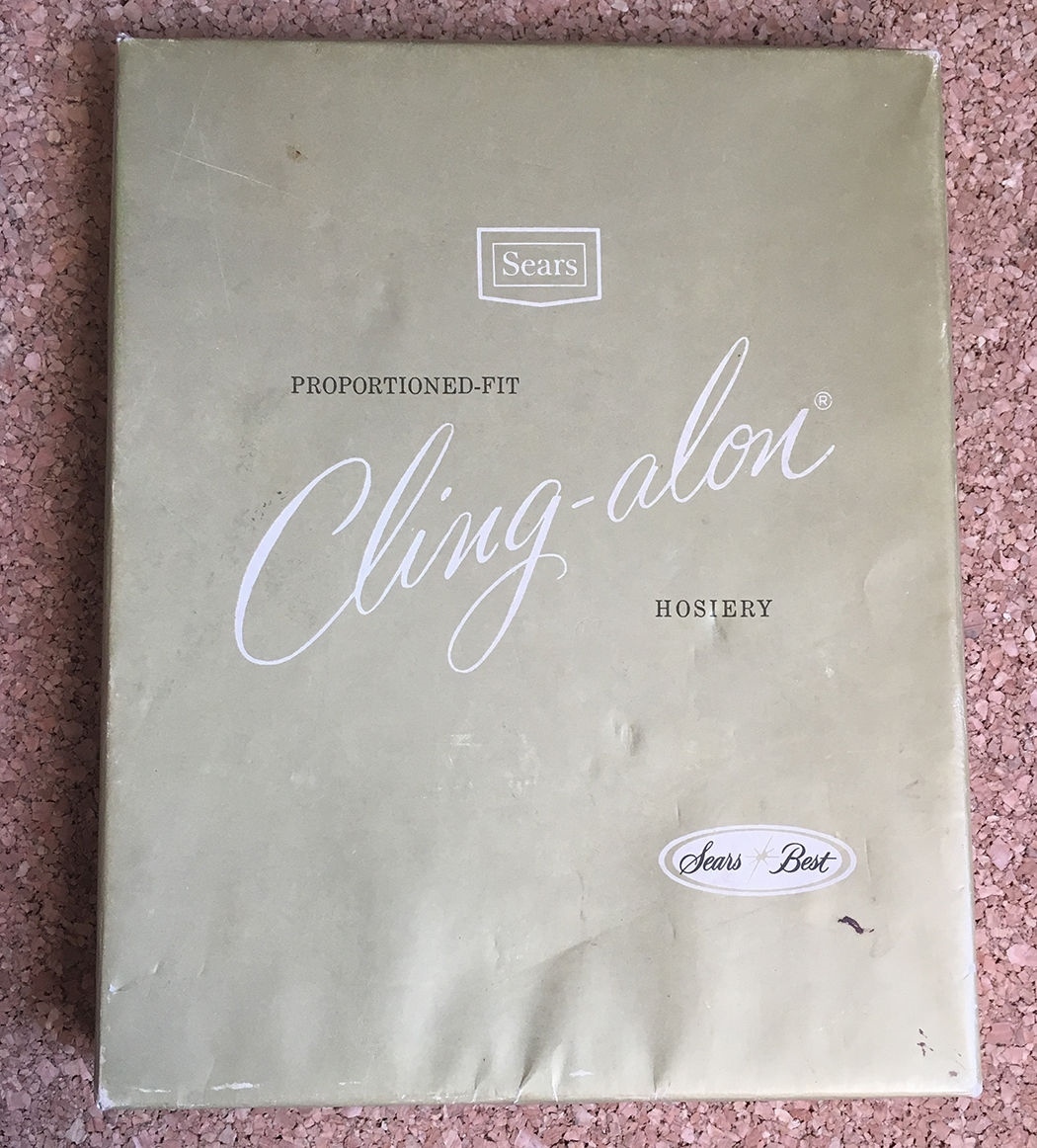 Vintage SEARS Cling-alon Hosiery Cardboard Advertising Box • Sunset ...