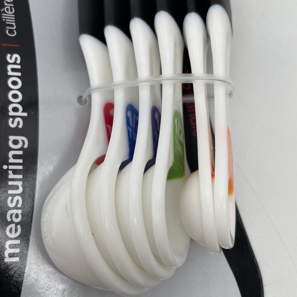 Good Cook Touch 6 Piece Measuring Spoon Set, White | eBay
