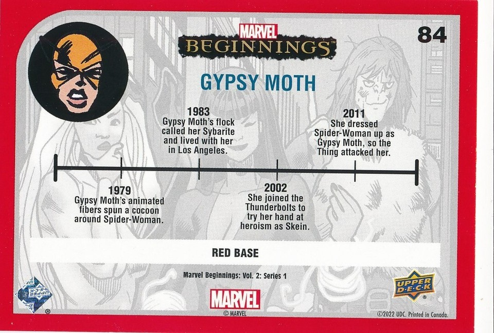 #84 GYPSY MOTH 2022(2023) UD Marvel Beginnings RED SPIDER-WOMAN ...