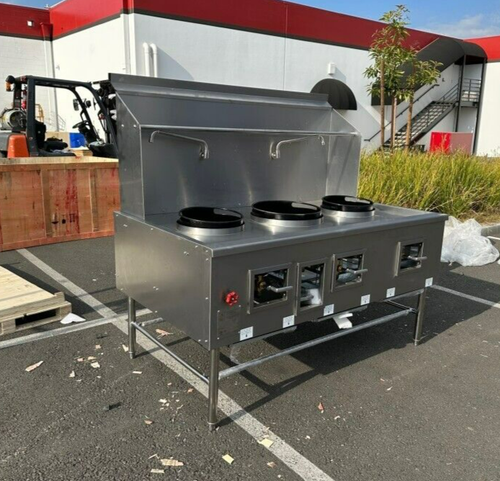 NEW Commercial 3 Hole Wok Range Chinese Cuisine 300,000 BTU NSF CSA ...