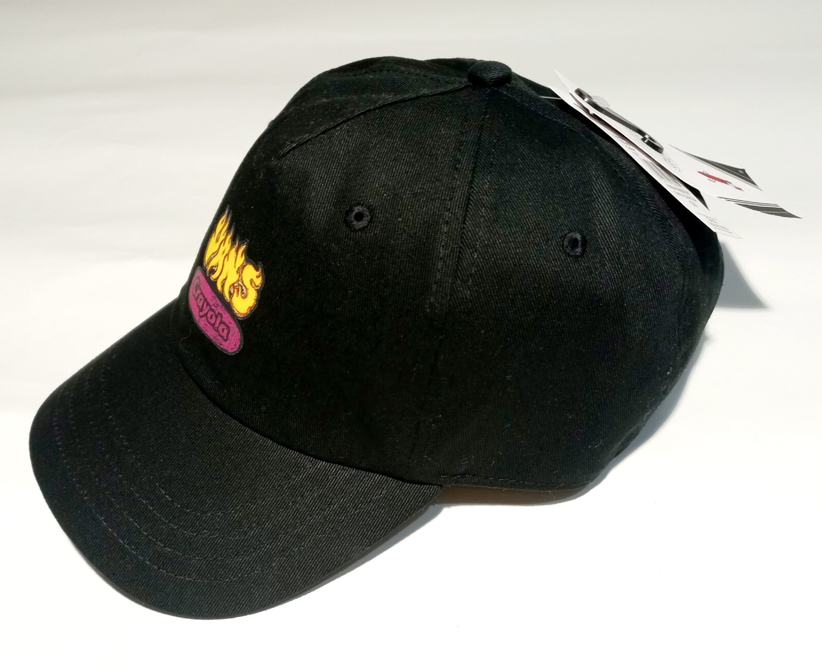Vans Crayola Collab Courtside Black Strapback Hat Eyeball Flower Crayon ...