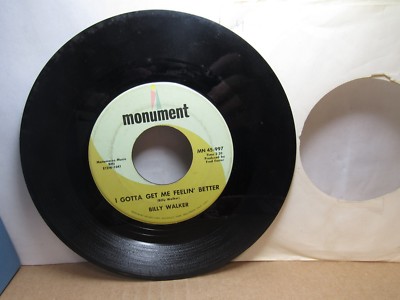 Old 45 RPM Record - Monument MN 45-997 - Billy Walker - Gotta Get Me ...