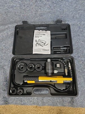 14 Piece Pittsburgh Hydraulic Punch Driver Kit Punches Holes up to 2-3/ ...