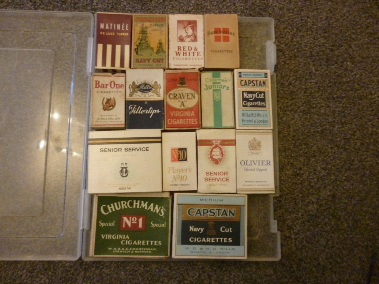 x15 - Vintage Empty Cigarette Packets Packs in a Case L&B B&H Wix Dobie ...
