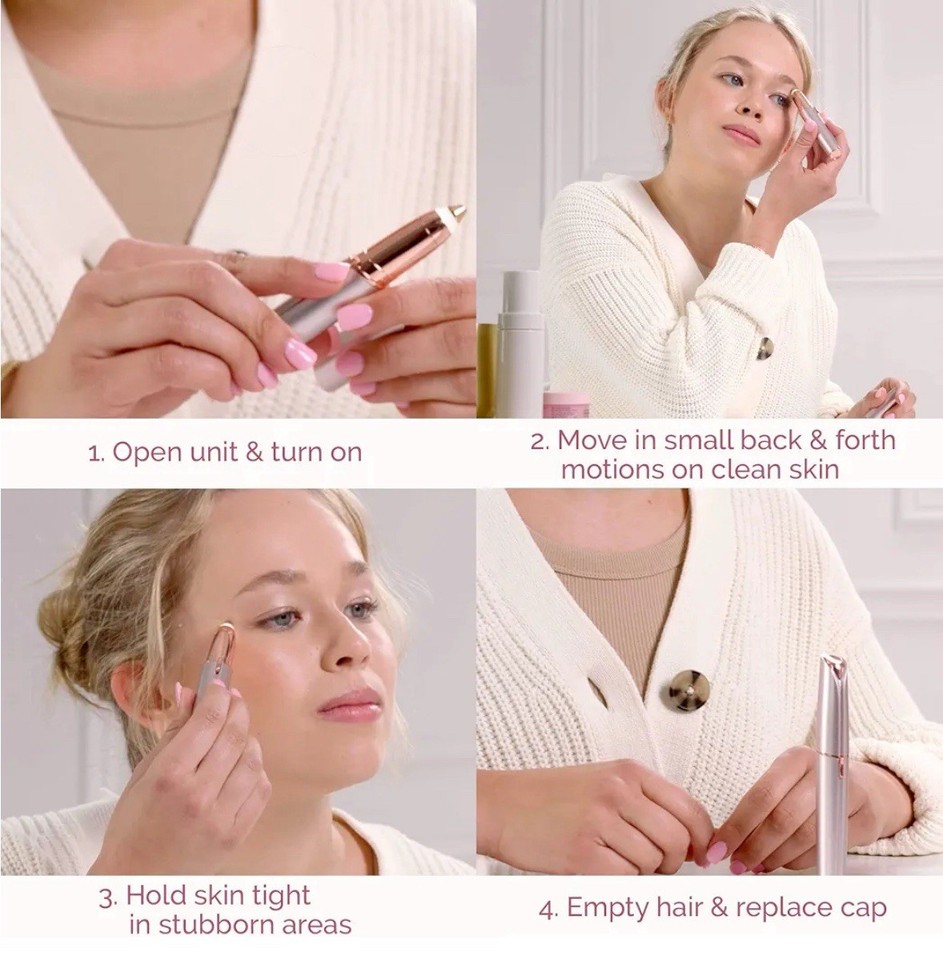 Finishing Touch Flawless Eyebrow Hair Remover - LED Light for Painless ...