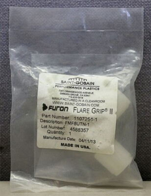 Saint-Gobain Furon 1107254-1 Flare Grip II Compression Fitting FMF8UTN ...