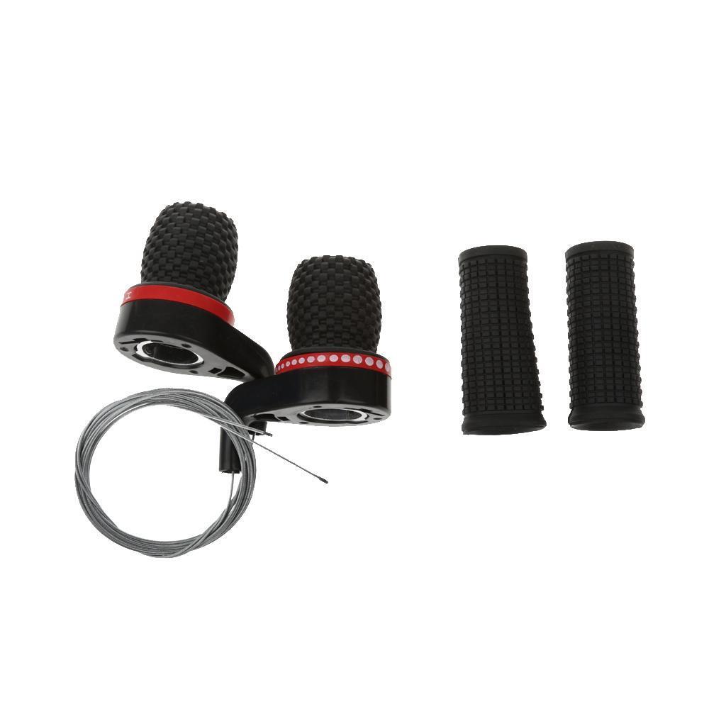 2 PCS Black Universal Road Twist Handlebar Grip Shifter | eBay