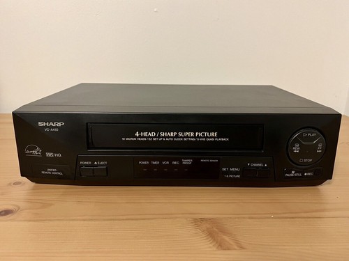 Sharp VC-A410 4 Head VCR Video Cassette Recorder VHS Player Tested* No ...