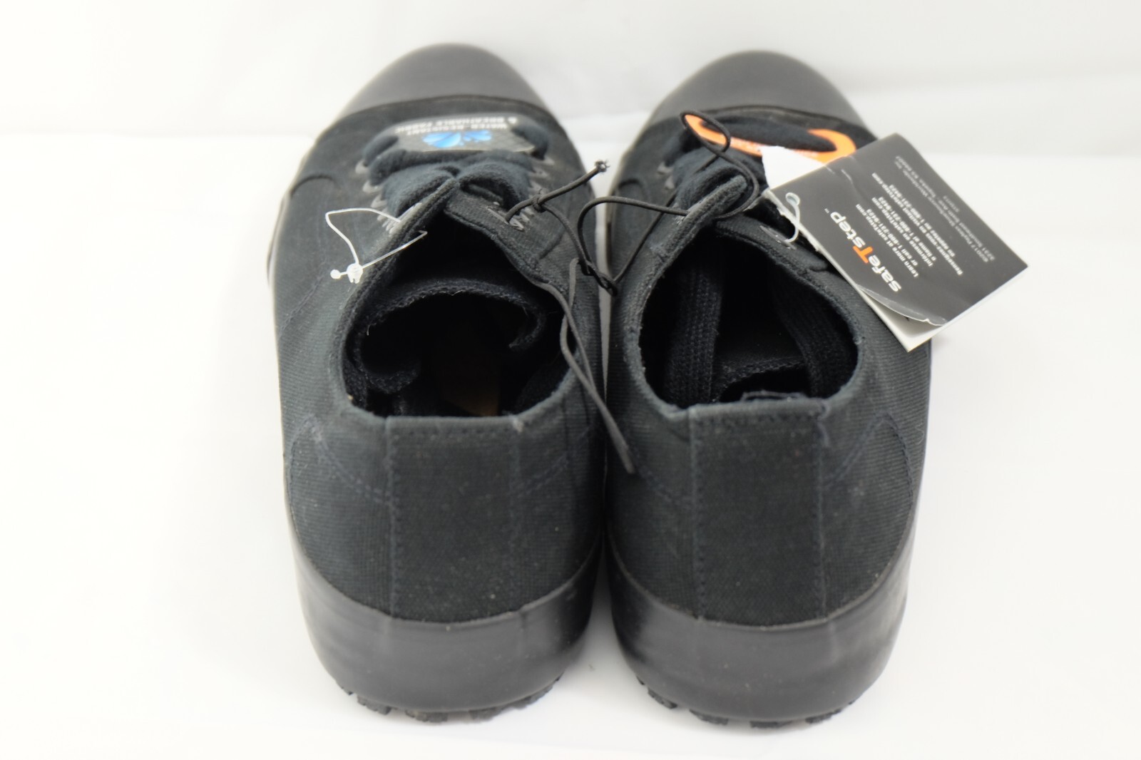 SAFE T STEP Shoes Men's Size 9 Casual Black Canvas Round Toe Lace Up ...