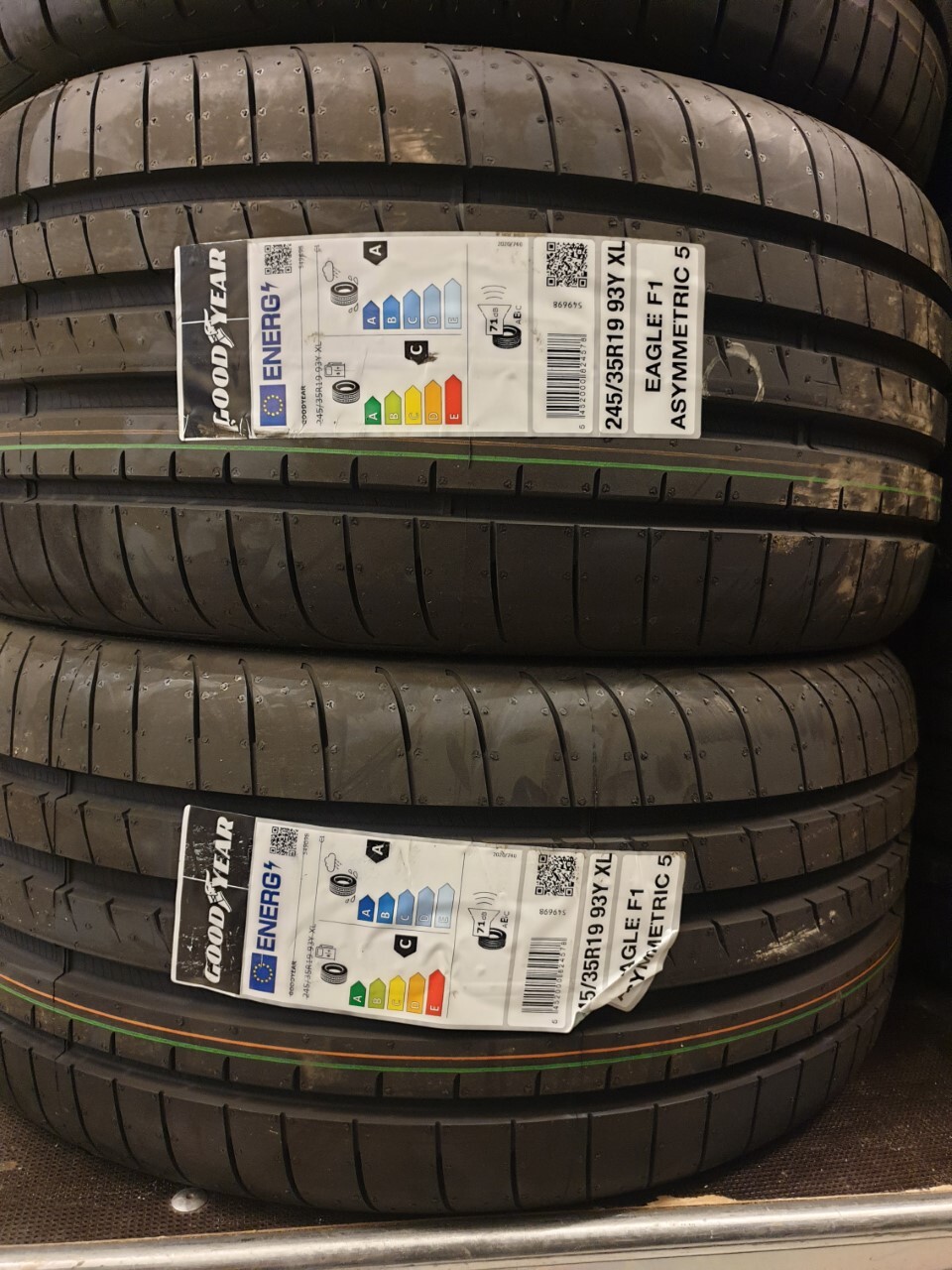 NEW SET CAR TYRES GOODYEAR F1 245/35 ZR19 275/30 ZR19 245 35 19 275 30 ...