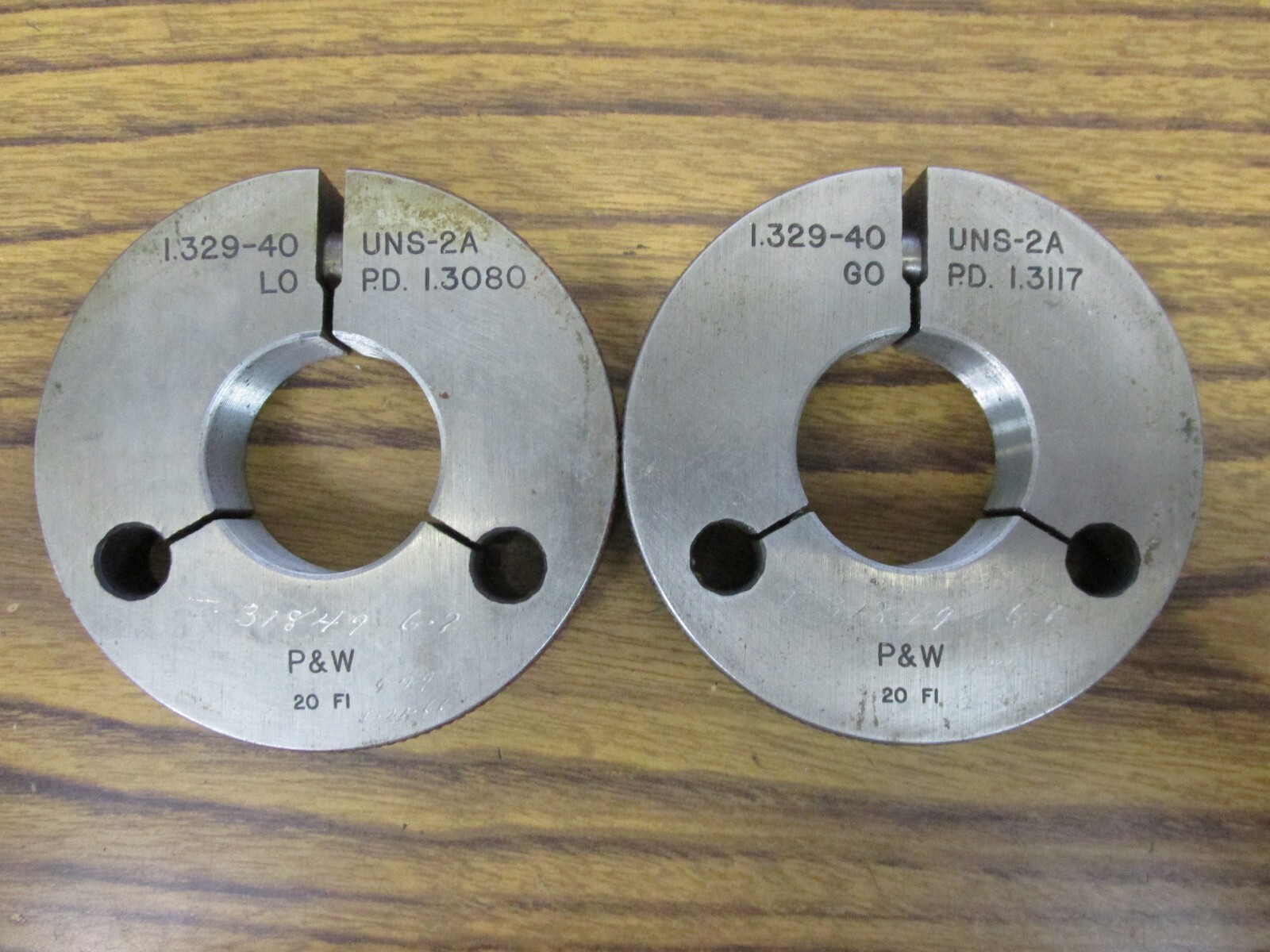 Go & No Go Thread Ring Gage Set 1.329"-40 UNS-2A | eBay