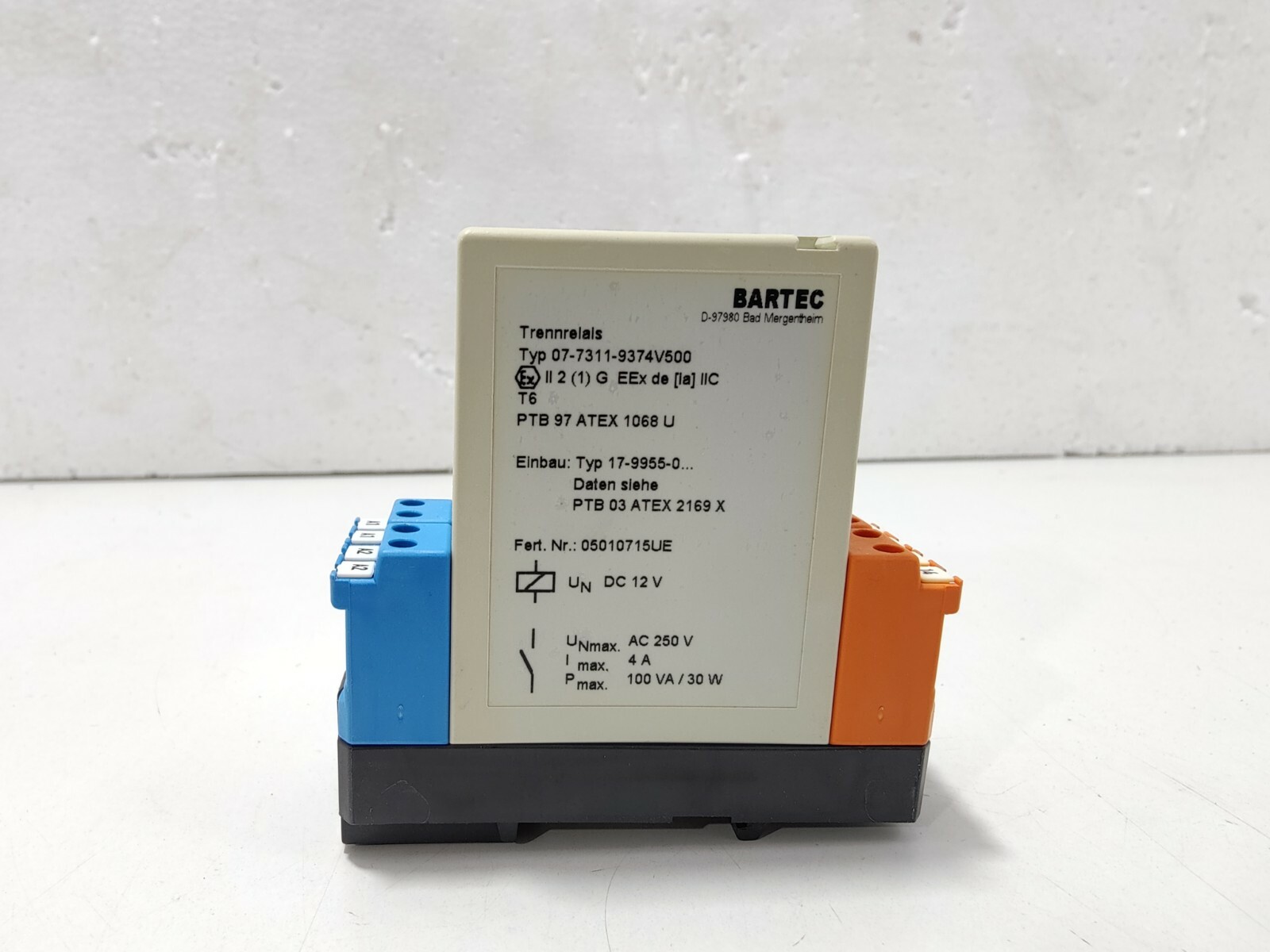 BARTEC EEXD 07-7311-9374 RELAY 07-7311-9374V500 / 0773119374V500 | eBay
