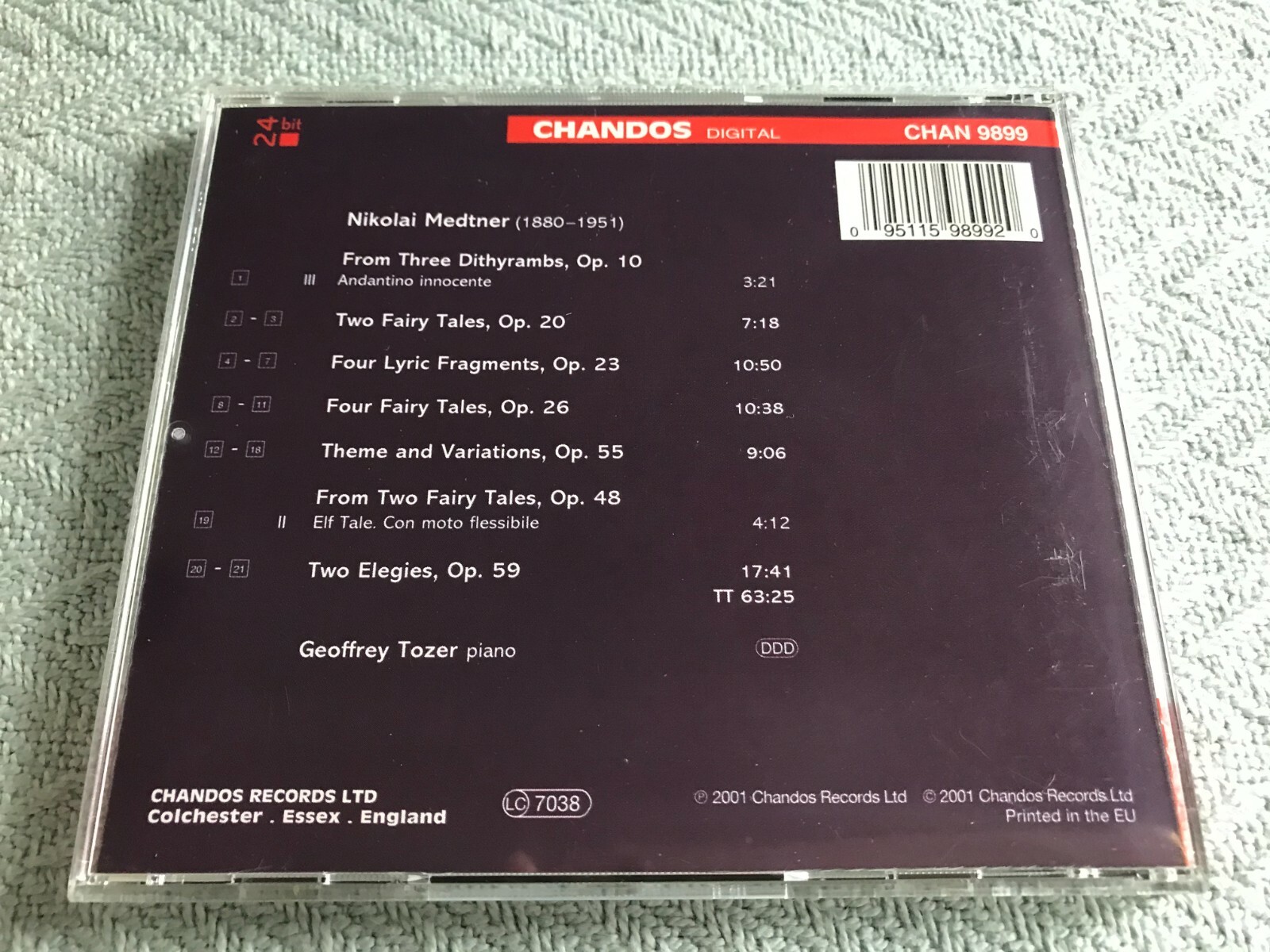 Piano Works VOL. 7: Three Arabesques / Dithyrambes by N. MEDTNER (CD ...