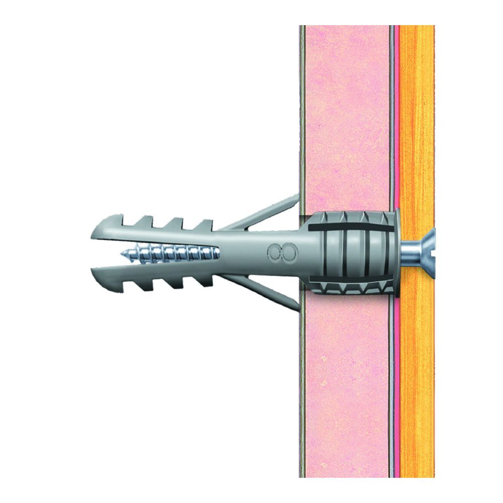 Plasterboard Concrete Plasplugs MFA500 All-in-One Fixings Dry Wall Raw ...