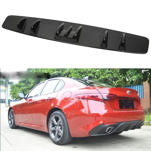 Rear Diffuser Shark Fins Bumper Lip Splitter Spoiler For Alfa Romeo ...