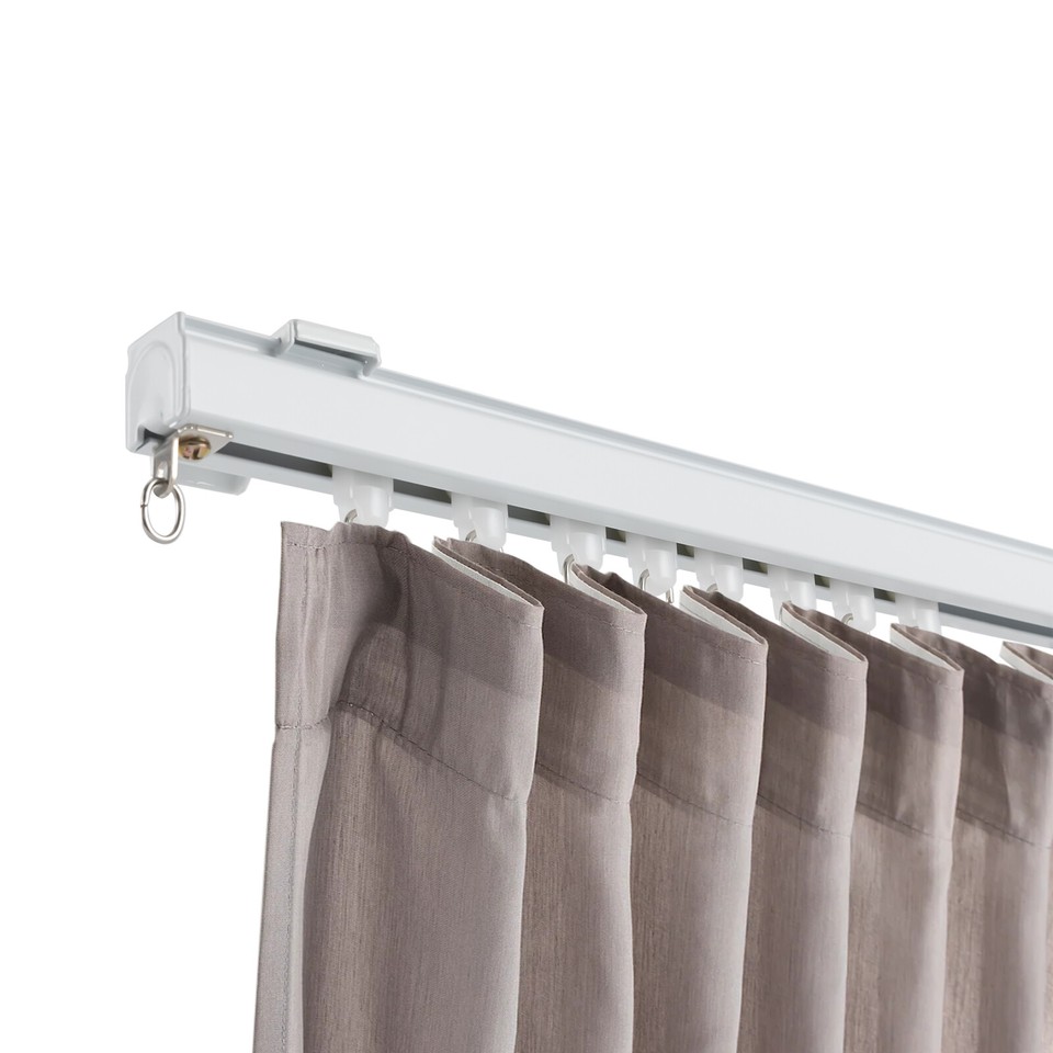 12-18ft Adjustable Curtain Hanging Track System Wall Mount Curtain ...