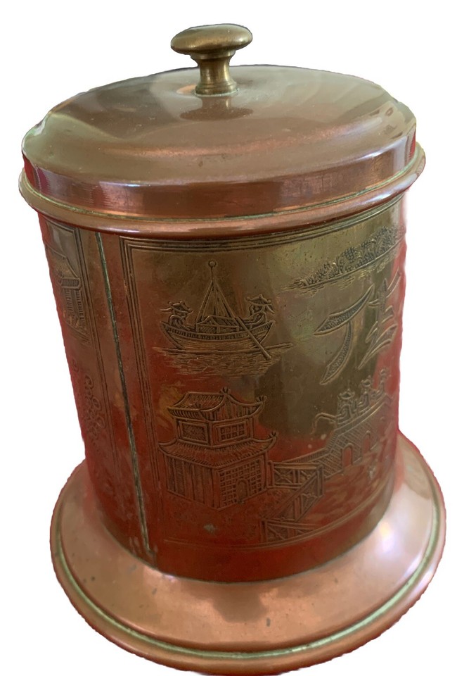 Copper Tea Caddy/Tin By Mandarin Ware | eBay UK