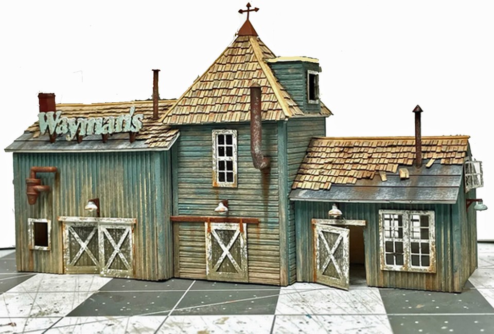 WAYMAN’S THE JJT BUILD N Nn3 Scale Model Railroad Structure Unpainted ...