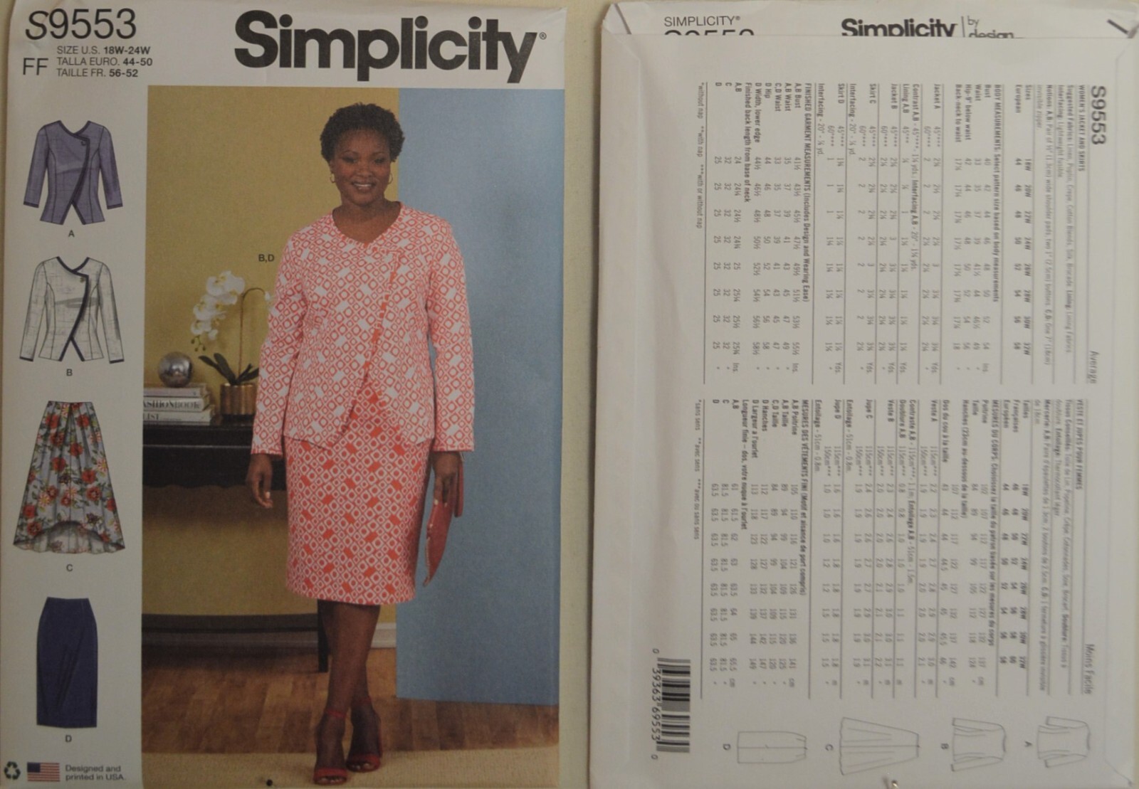 Simplicity- 9553 - Women's Jacket and Skirts | eBay