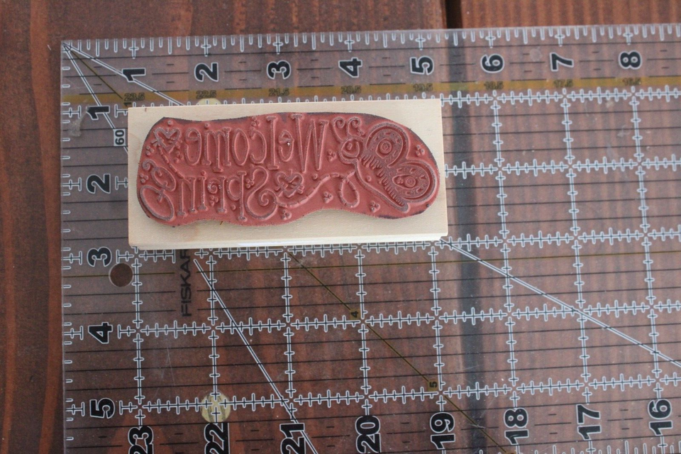 WHIPPER SNAPPER WELCOME SPRING Butterfly GARDEN Wood Rubber Stamp | eBay