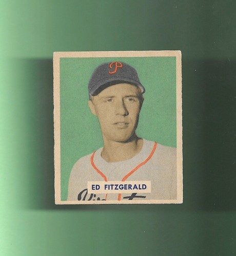 SHARP-NO CREASES! ED FITZGERALD-Pittsburgh Pirates! 1949 Bowman # 109 ...