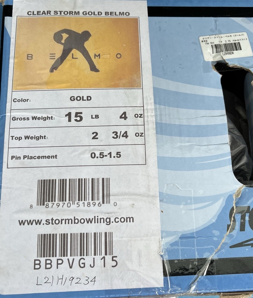 Storm Belmo Clear Gold 15 lb Bowling Ball New in Box | eBay