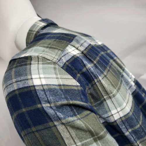 George Shirt Men's Small (34-36) Blue Cove Plaid Flannel Super Soft New ...