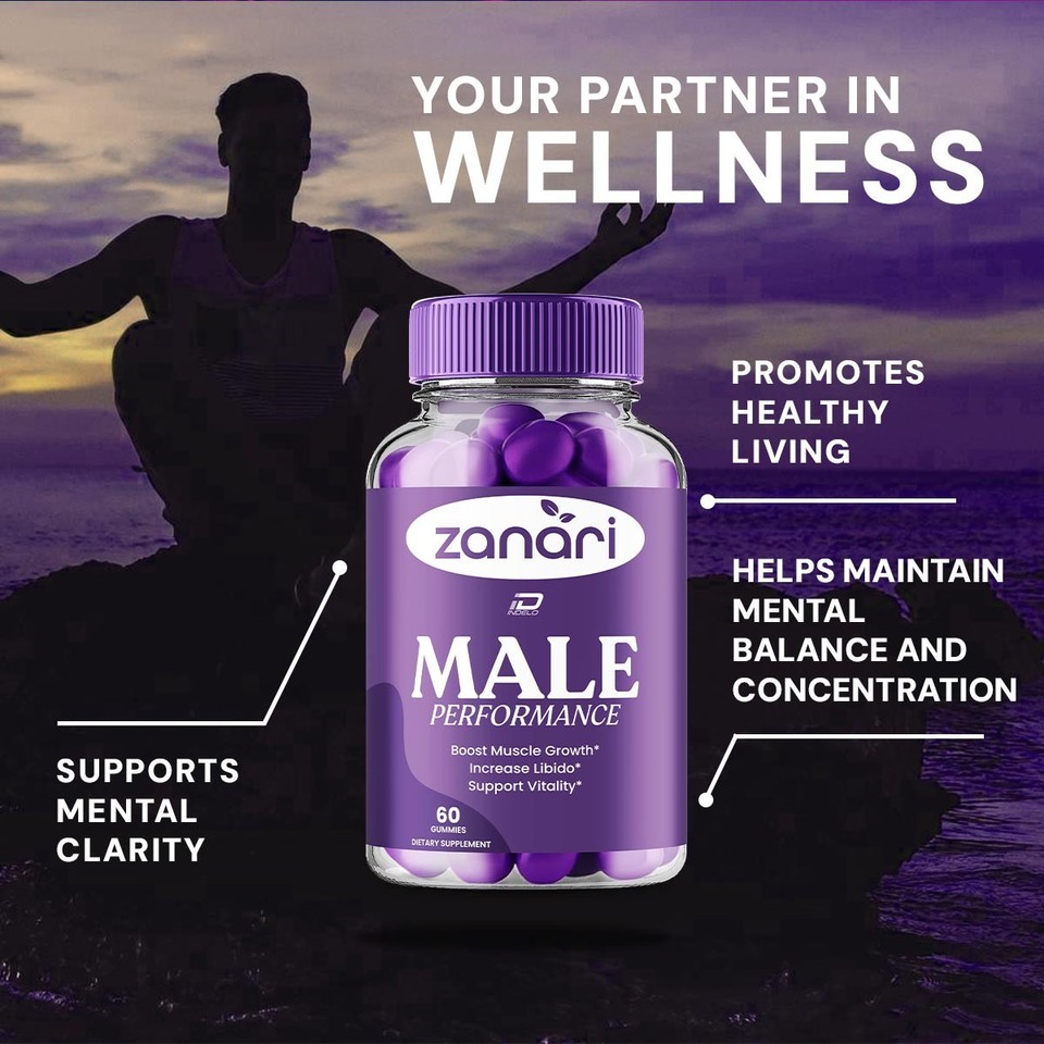 (2 Pack) Zanari Gummies for Men – Zanari Male Gummy Natural Blend ...