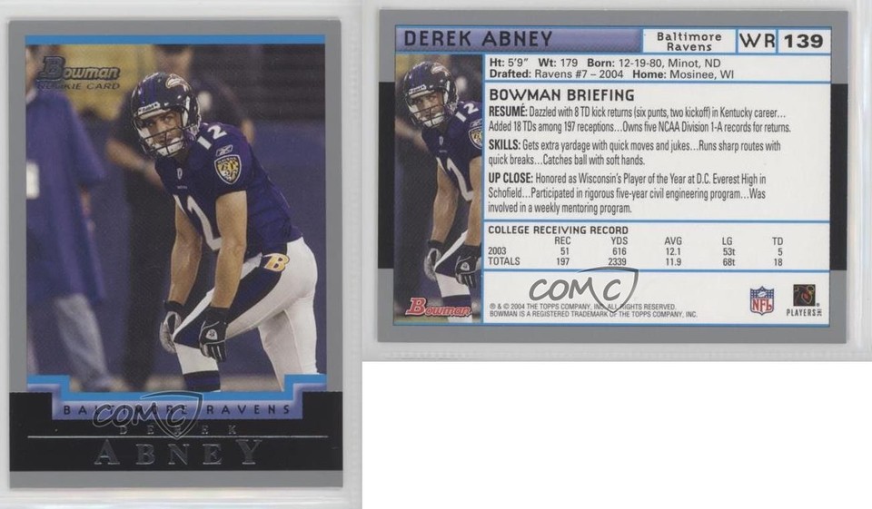 2004 Bowman Derek Abney #139 0b3 | eBay