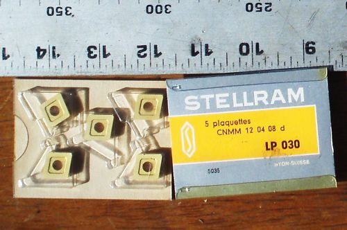 5x STELLRAM Carbide Tips- CNMM 12 04 08 d LP 030 inserts Edge L:13mm ...