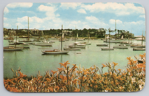 Postcard Quaint Harbor Scene Cape Cod, MA Sailboats | eBay