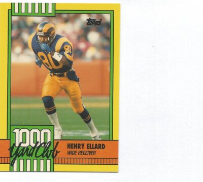 1990 Henry ellard 1000 Yard Club Card Topps St Louis Rams #6 | eBay