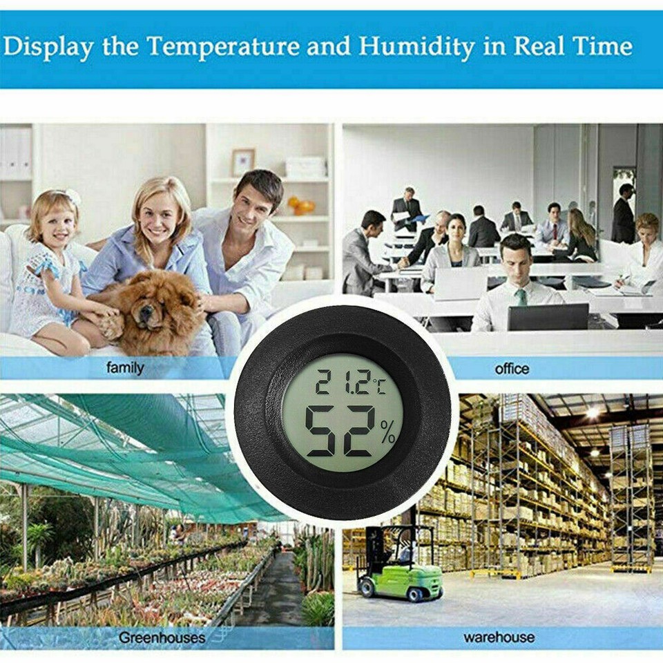 5Pcs Mini Hygrometer Thermometer Fahrenheit or Celsius Meter Digital ...