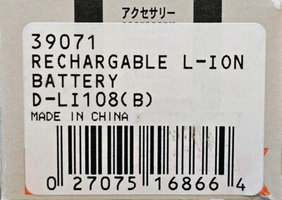Pentax Rechargeable L-ion battery D-LI108 | eBay