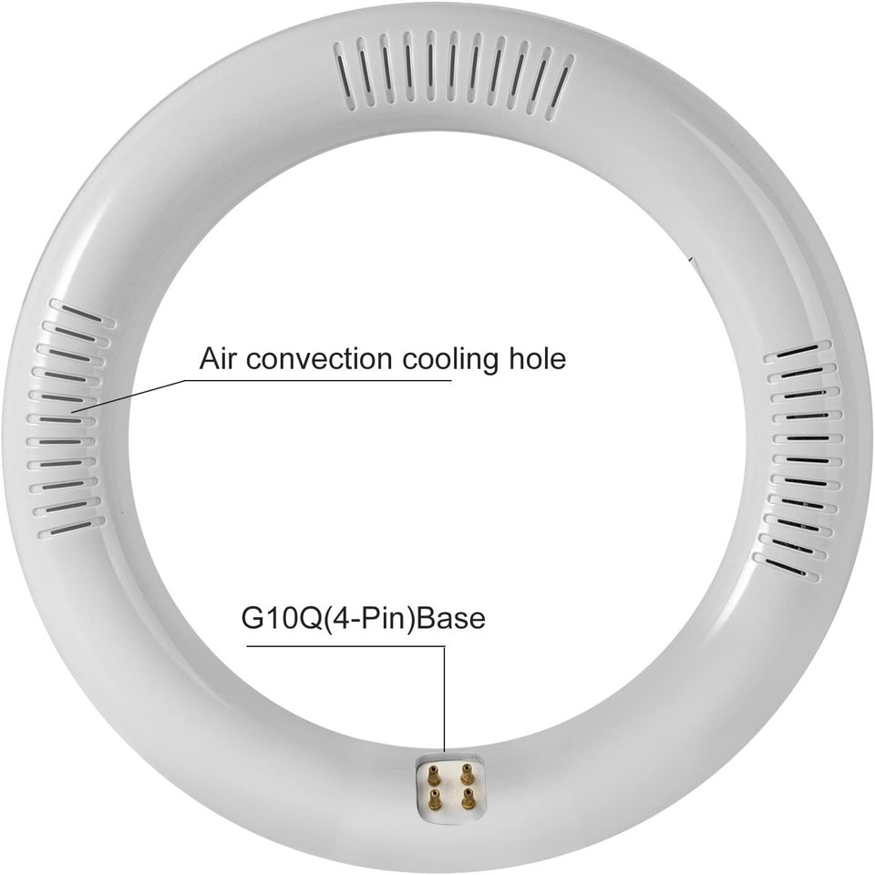 2 PACK T9 FC8T9/CW LED Circline Light Bulb 8 Inch 1800LM LED Circular ...