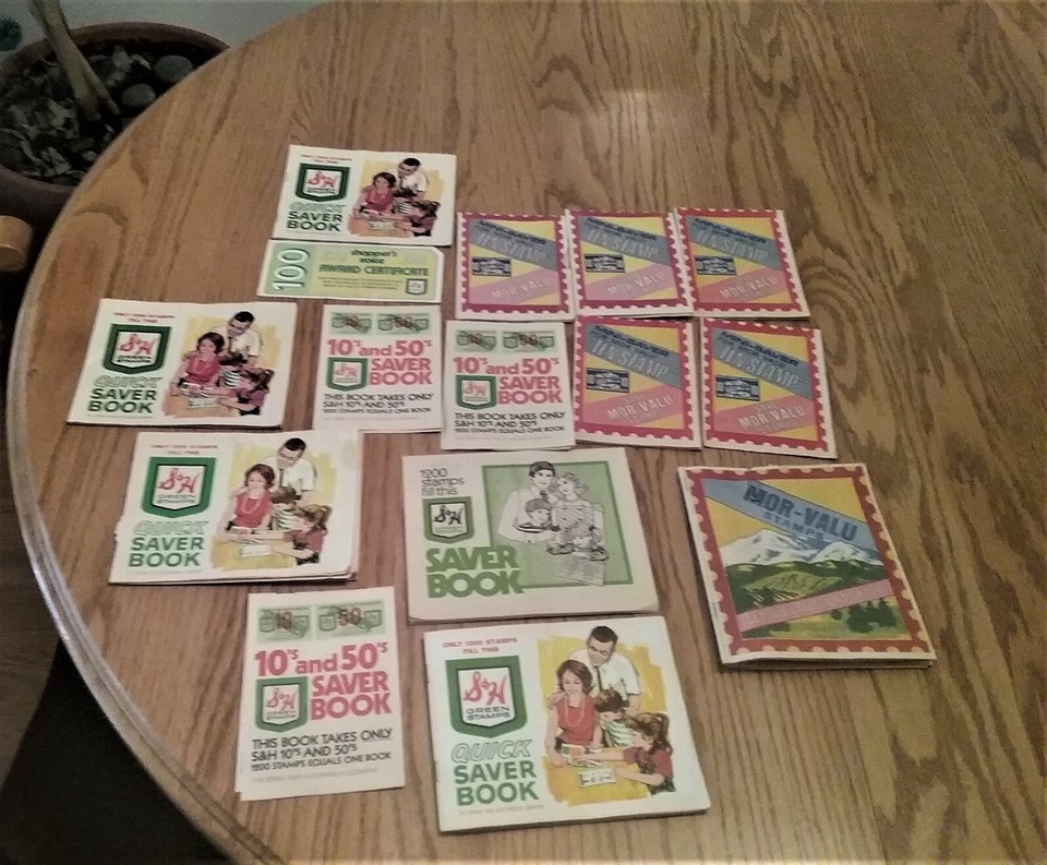 Vintage Lot of MOR VALU and S&H GREEN STAMPS Books | eBay