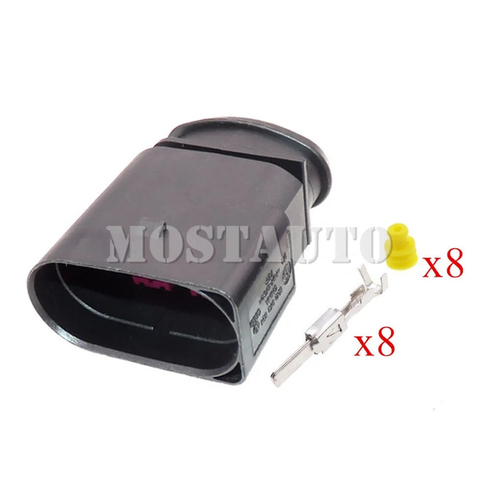 For VW Audi VAG - 8D0 973 834 - 8 Way Pin Male Connector Pigtail Plug ...