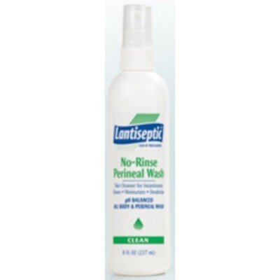 Lantiseptic Clean No-Rinse Perineal Peri Wash 8oz (237mL) pH Balanced ...