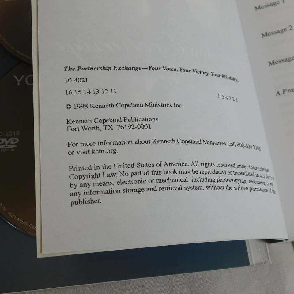Kenneth Copeland Your Voice Victory Ministry CD DVD set Booklet ...