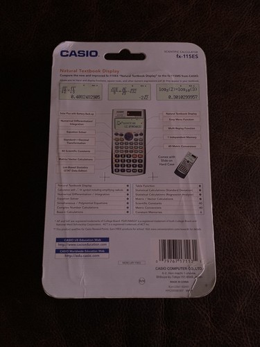 Casio FX-115ES Scientific Calculator for sale online | eBay