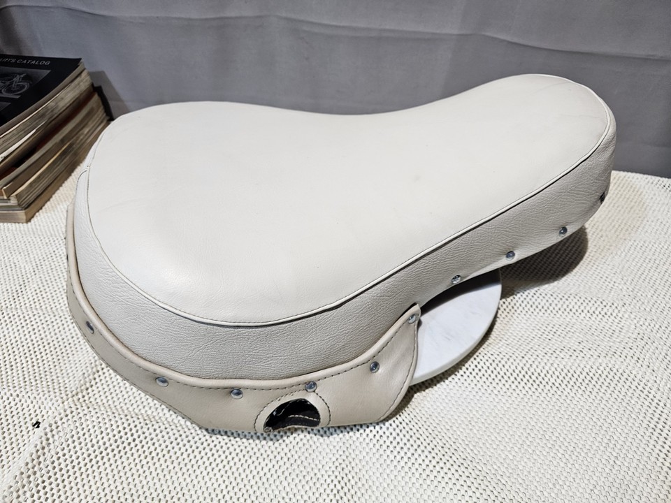 Harley Buddy Seat Knucklehead Panhead Flathead Shovelhead WHITE | eBay