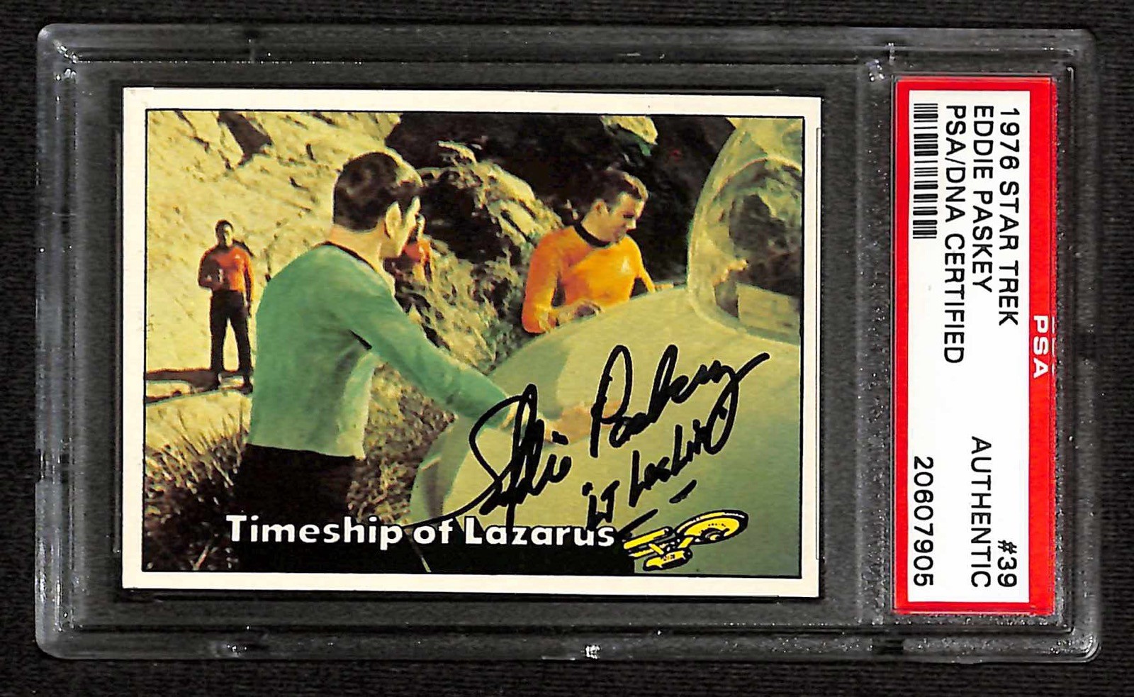 Eddie Paskey Signed 1976 Donruss Star Trek Card #39 PSA/DNA Timeship of ...