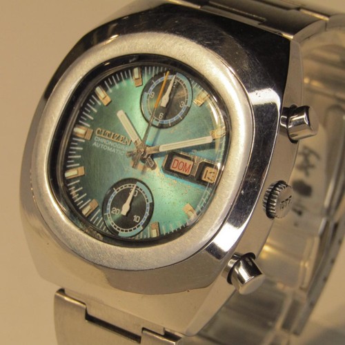 Citizen Challenge Timer Analog Quartz Men Super Rare Model Green ...