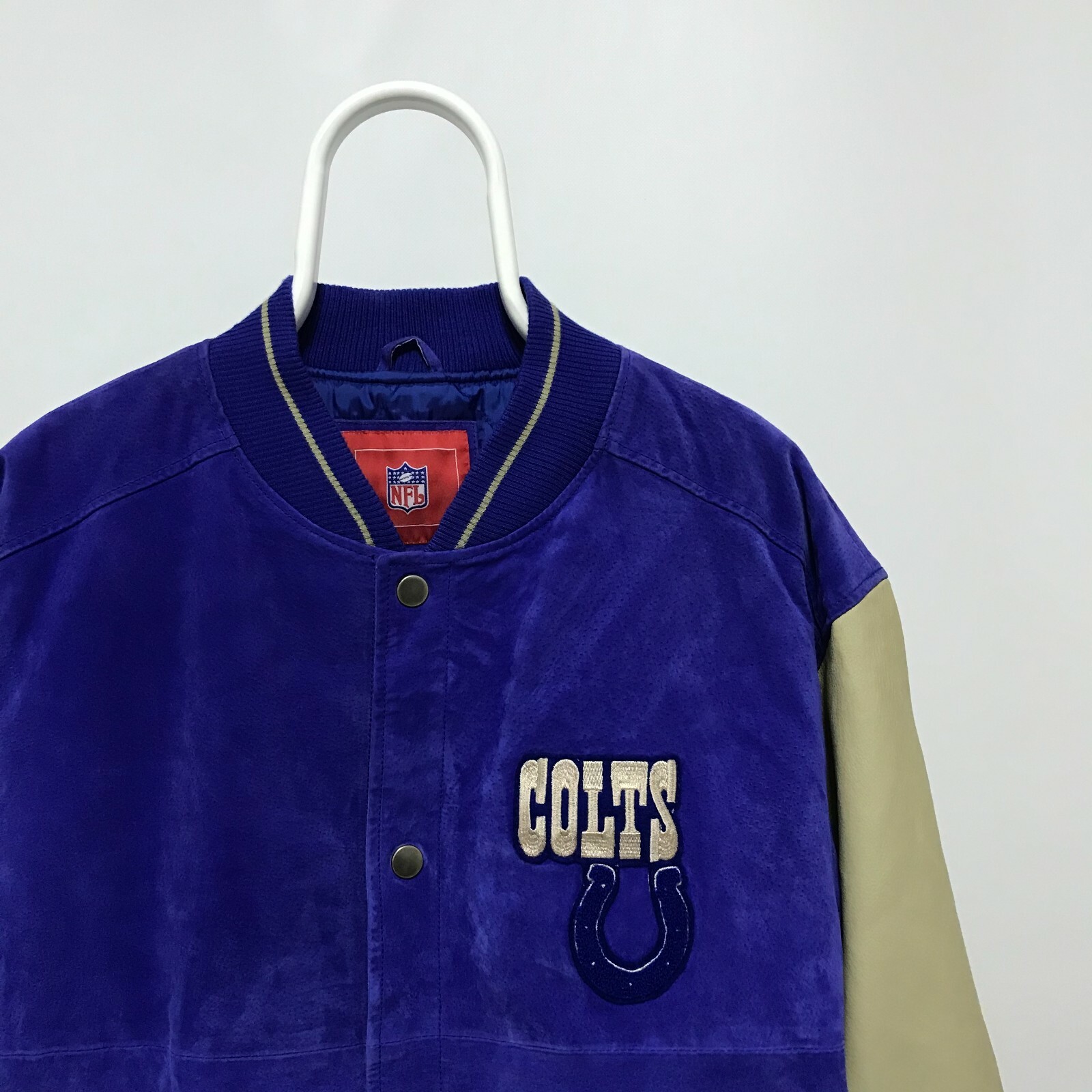 COLTS Indianapolis Vintage Leather Jacket Bomber NFL … - Gem