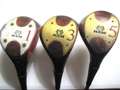 Vintage Tom Watson Pro Custom Ram 1-3- & 5 Woods- RH- w/LITE Steel ...