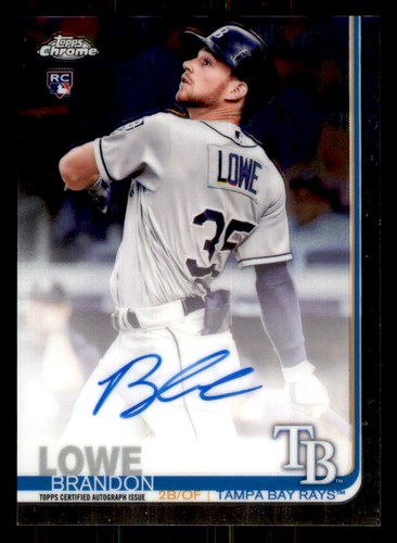 2019 Topps Chrome Rookie Autographs #RA-BL Brandon Lowe Tampa Bay Rays ...