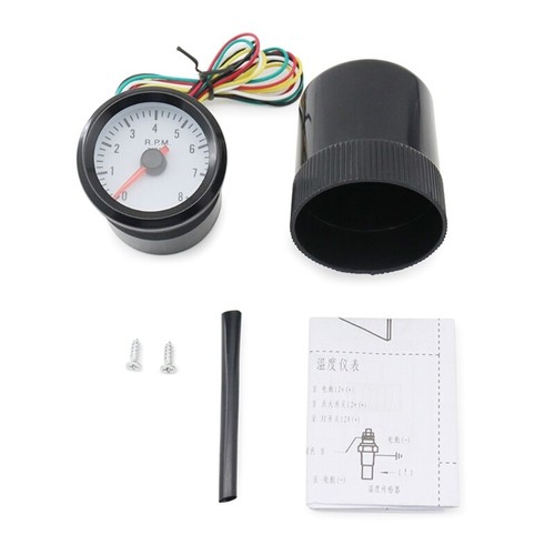 0-8000RPM 2 Inch Tachometer Gauge For Car And Motorcycle 1-8 Cylinder ...